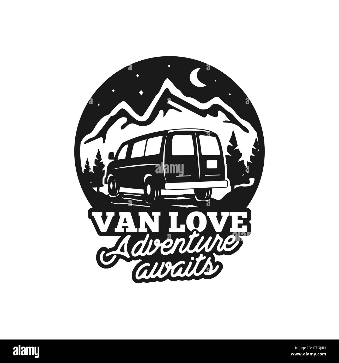 Camper van adventure in Stock Vector Images - Alamy