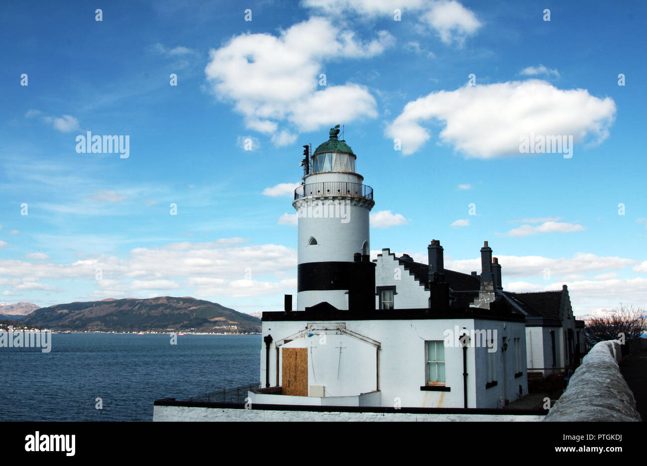 The Cloch lighthouse, built by Robert Stevenson, sits on the Firth of ...