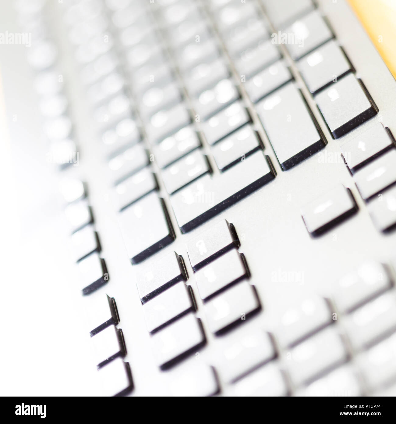 in the office desk the keyboard in the light concept of work Stock ...