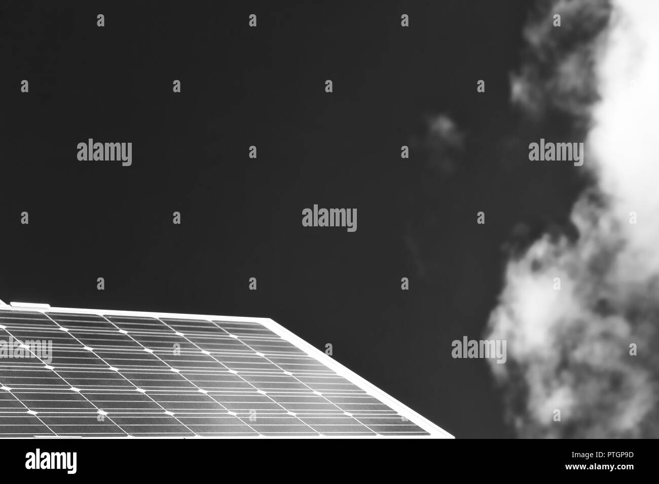 solar cell and cloud in the sky like concept of energy sustainable and ...