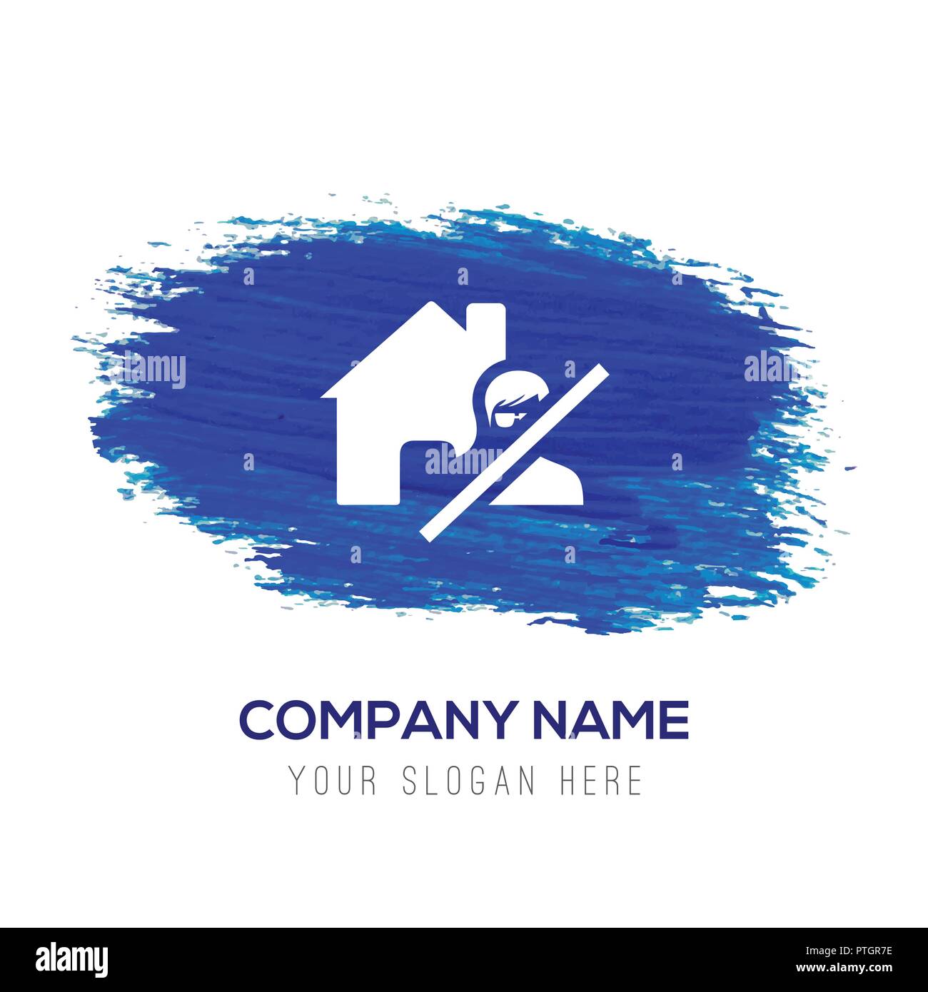 Do not enter icon - Blue watercolor background Stock Vector Image & Art ...