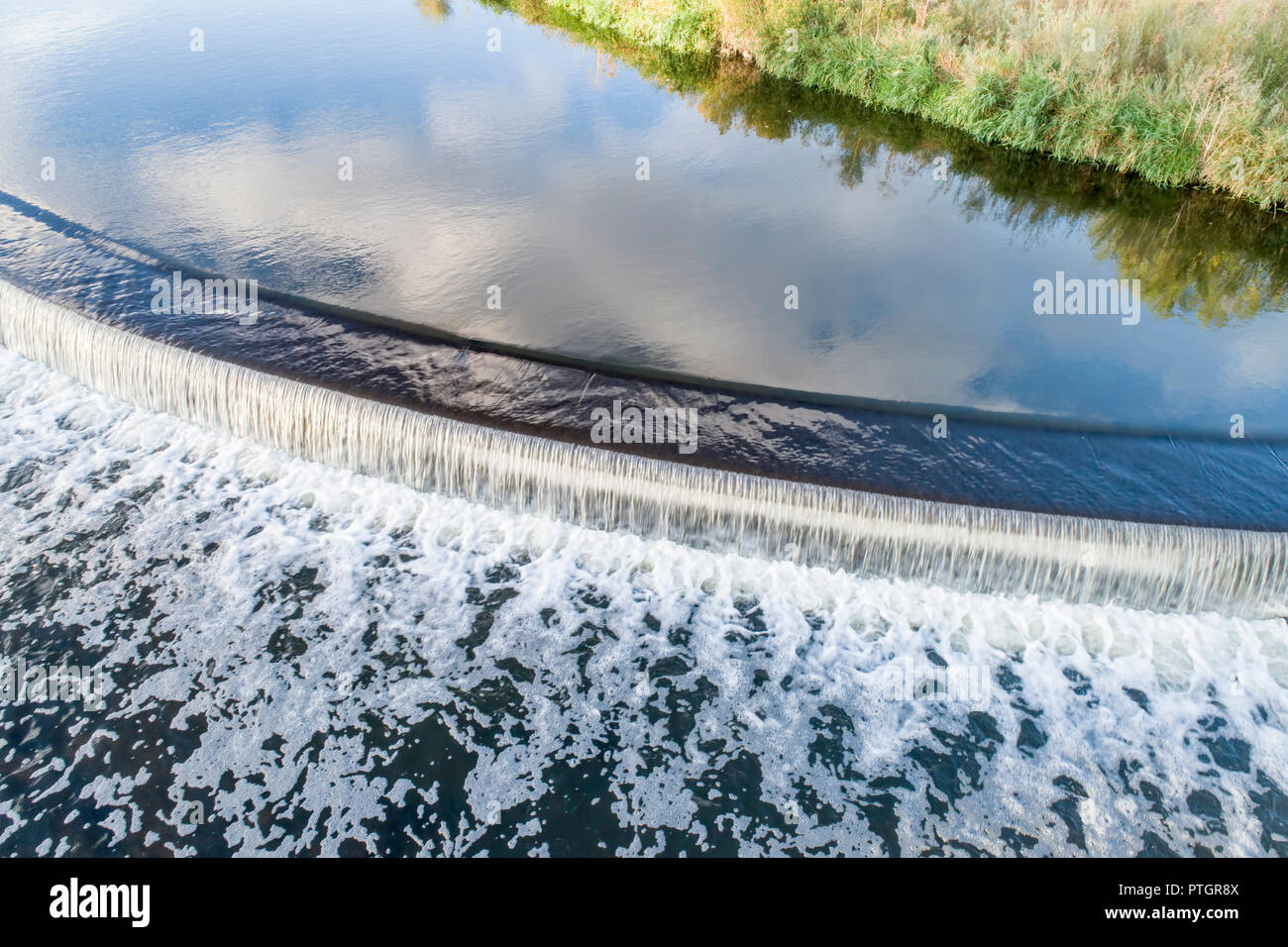 water diversion dam on the South Platte River in northern Colorado ...