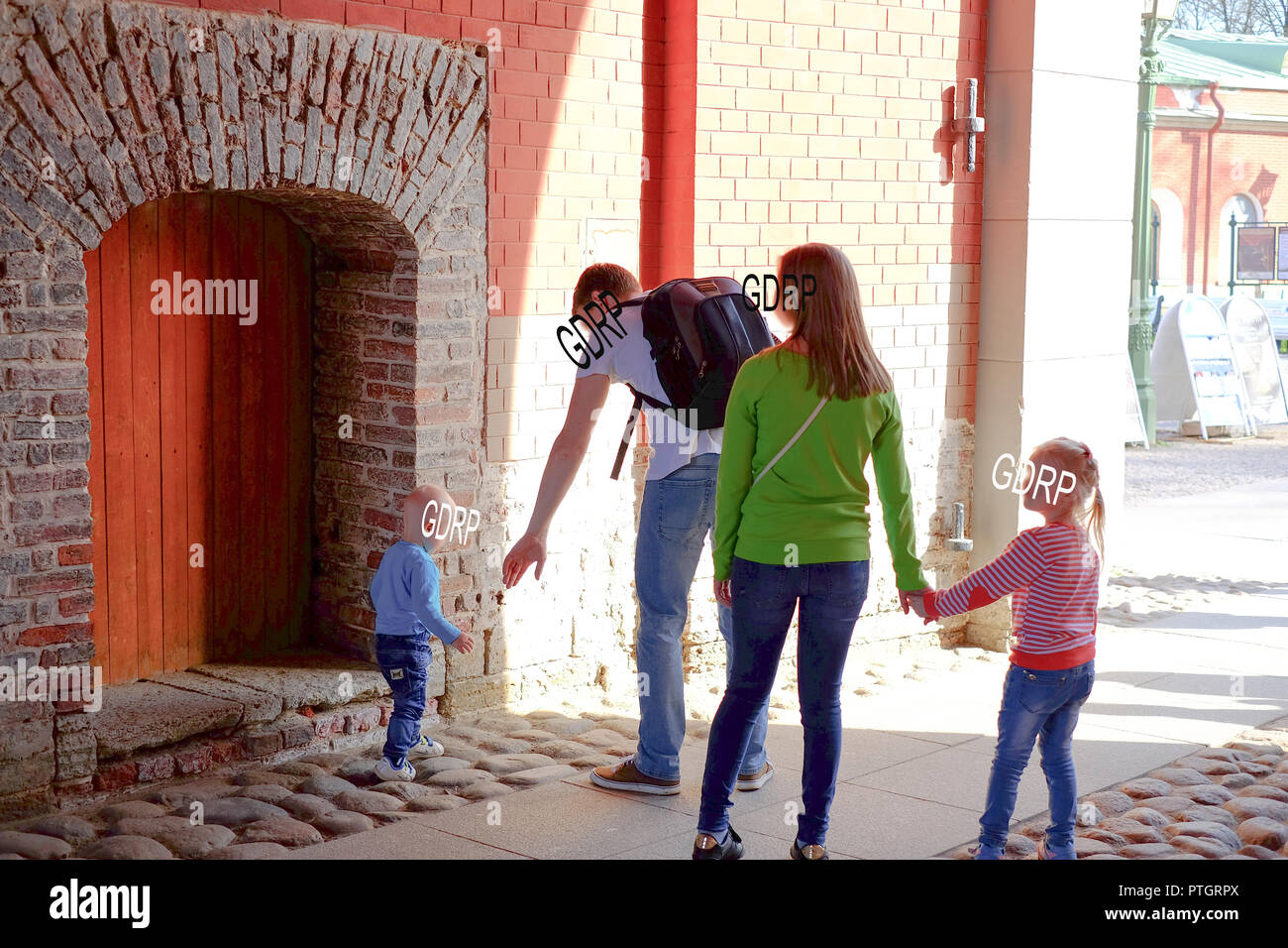 The faces of women and men and their children are hidden behind the ...