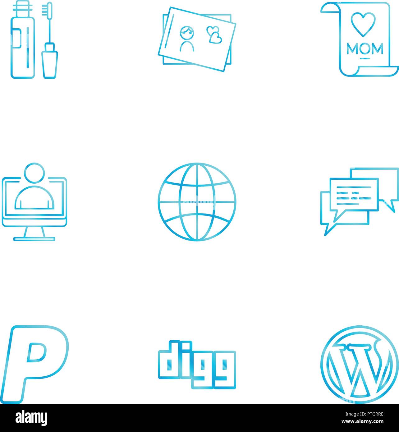 Wordpress Icon Flat