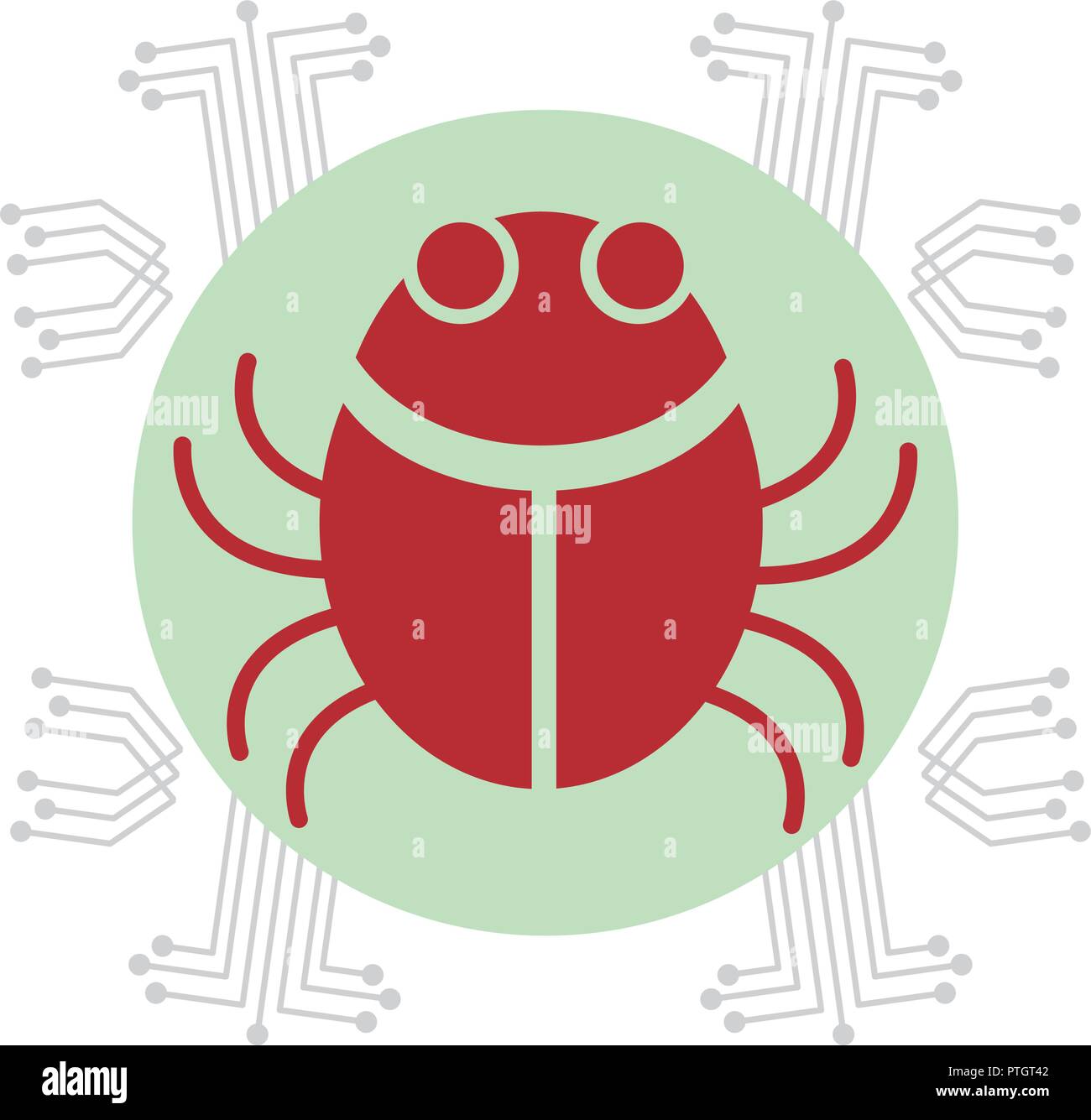 Bug virus symbol Stock Vector Image & Art - Alamy