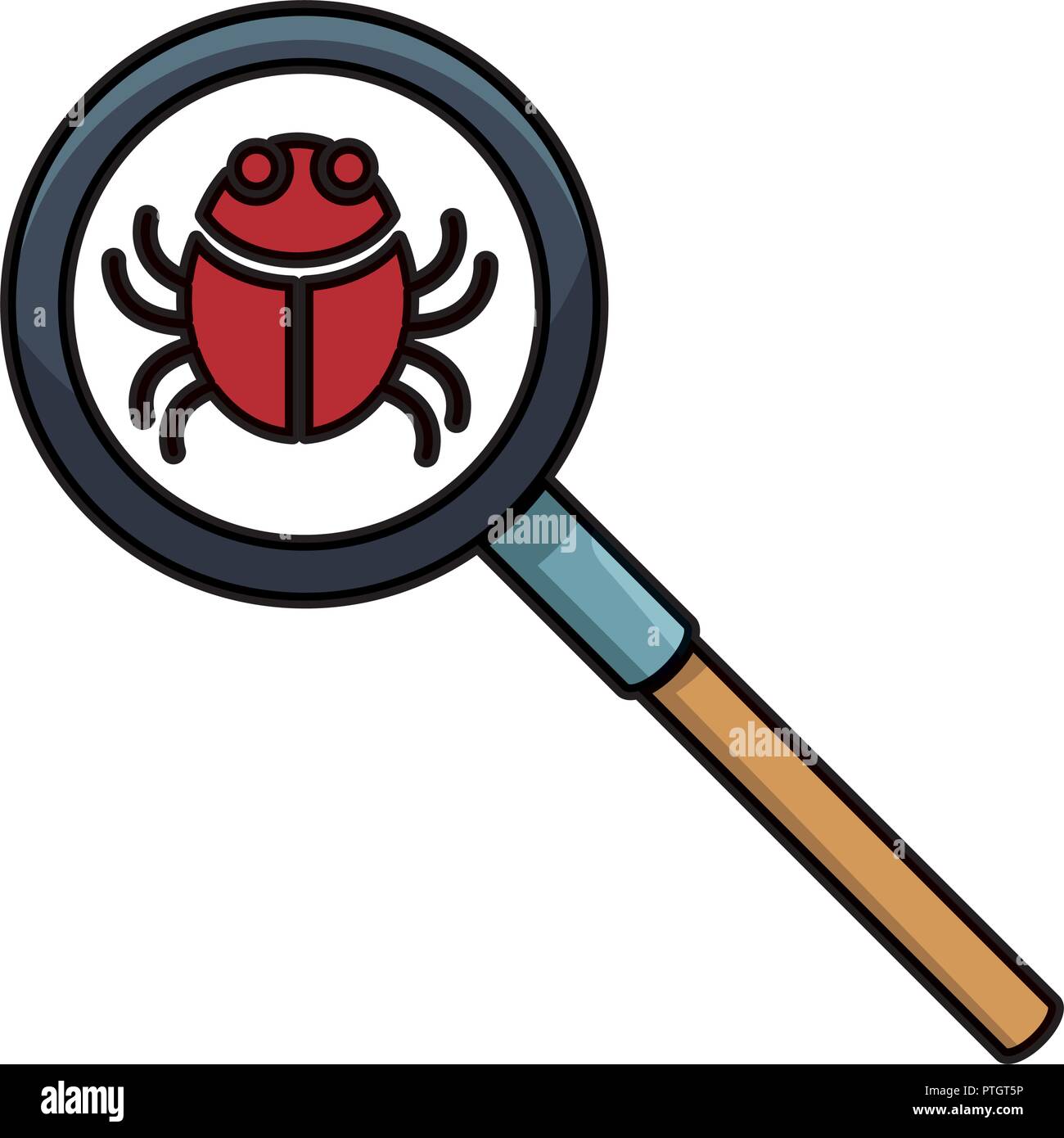 Bug on magnifying glass Stock Vector Image & Art - Alamy Bug on magnifying glass Stock Vector Image & Art - Alamy