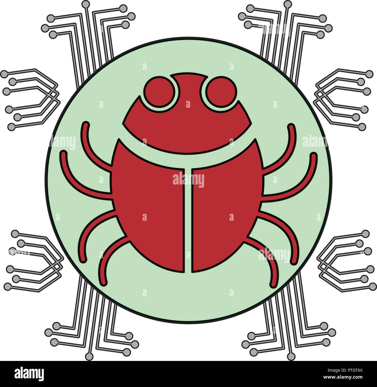 Bug virus symbol Stock Vector Image & Art - Alamy