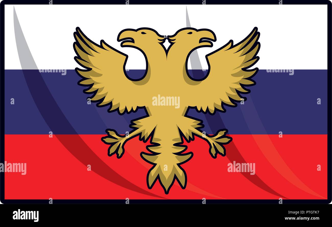 Russia flag with emblem Stock Vector Image & Art - Alamy