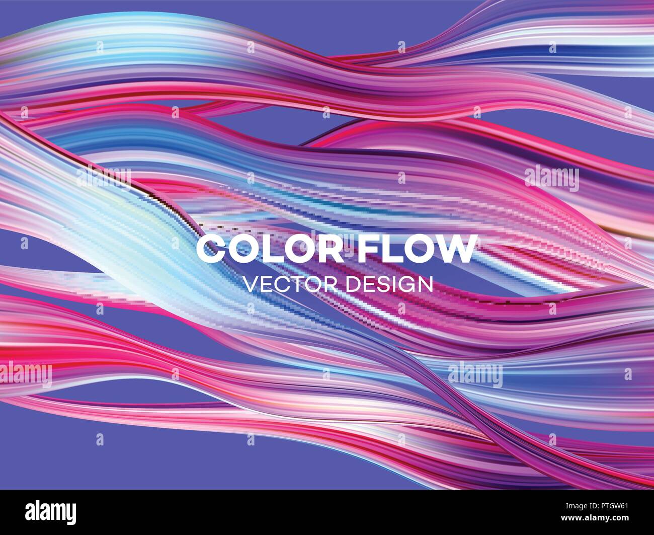 Modern colorful flow poster. Wave Liquid shape in color background. Art ...