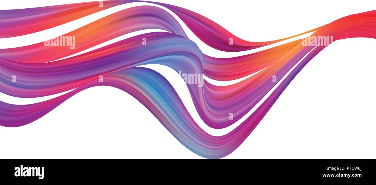 Modern colorful flow poster. Wave Liquid shape in color background. Art ...