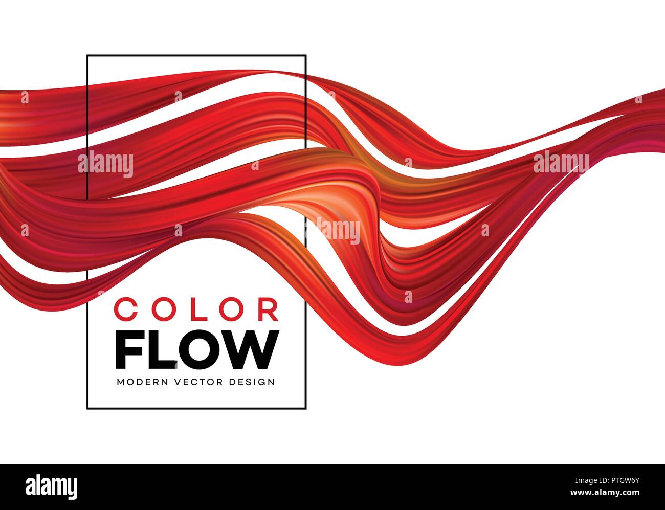 Modern colorful flow poster. Wave Liquid shape in color background. Art ...