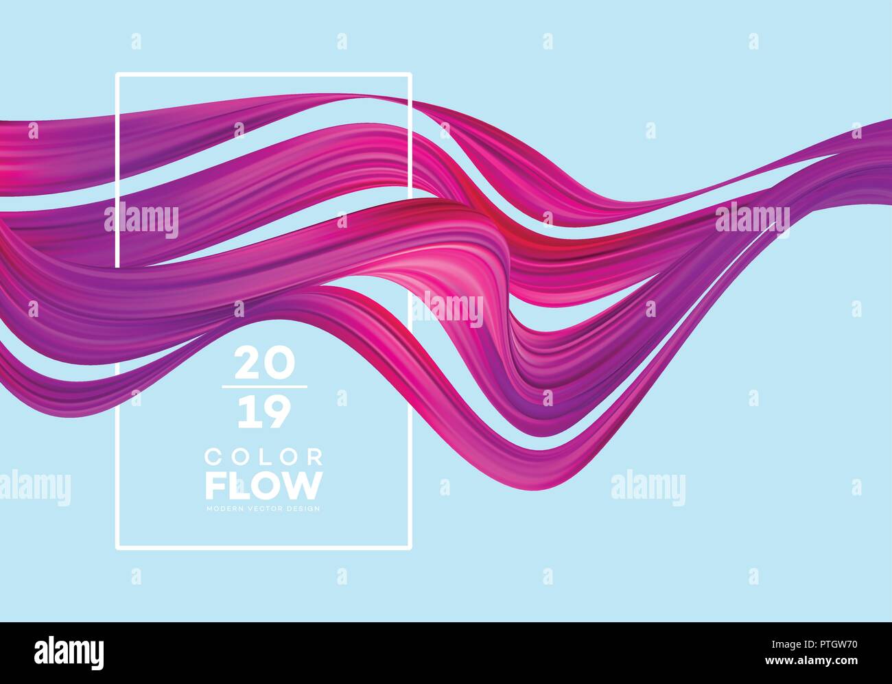 Modern colorful flow poster. Wave Liquid shape in color background. Art ...