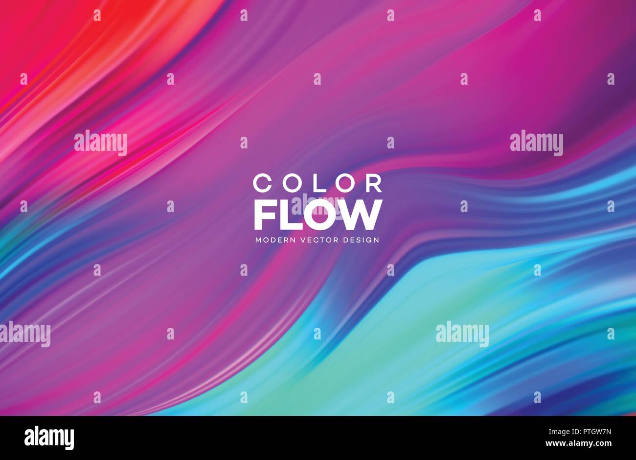 Modern colorful flow poster. Wave Liquid shape in color background. Art ...