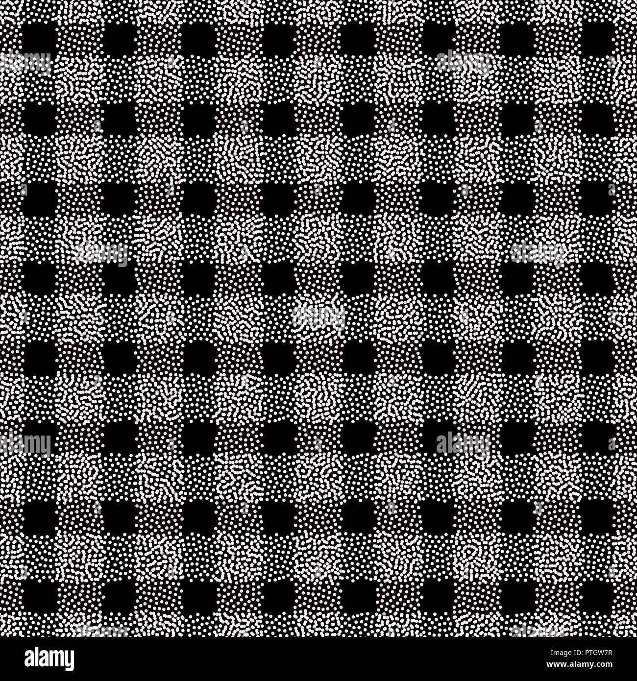 Dotted Lattice Vector Seamless Pattern Abstract Dots Stripes