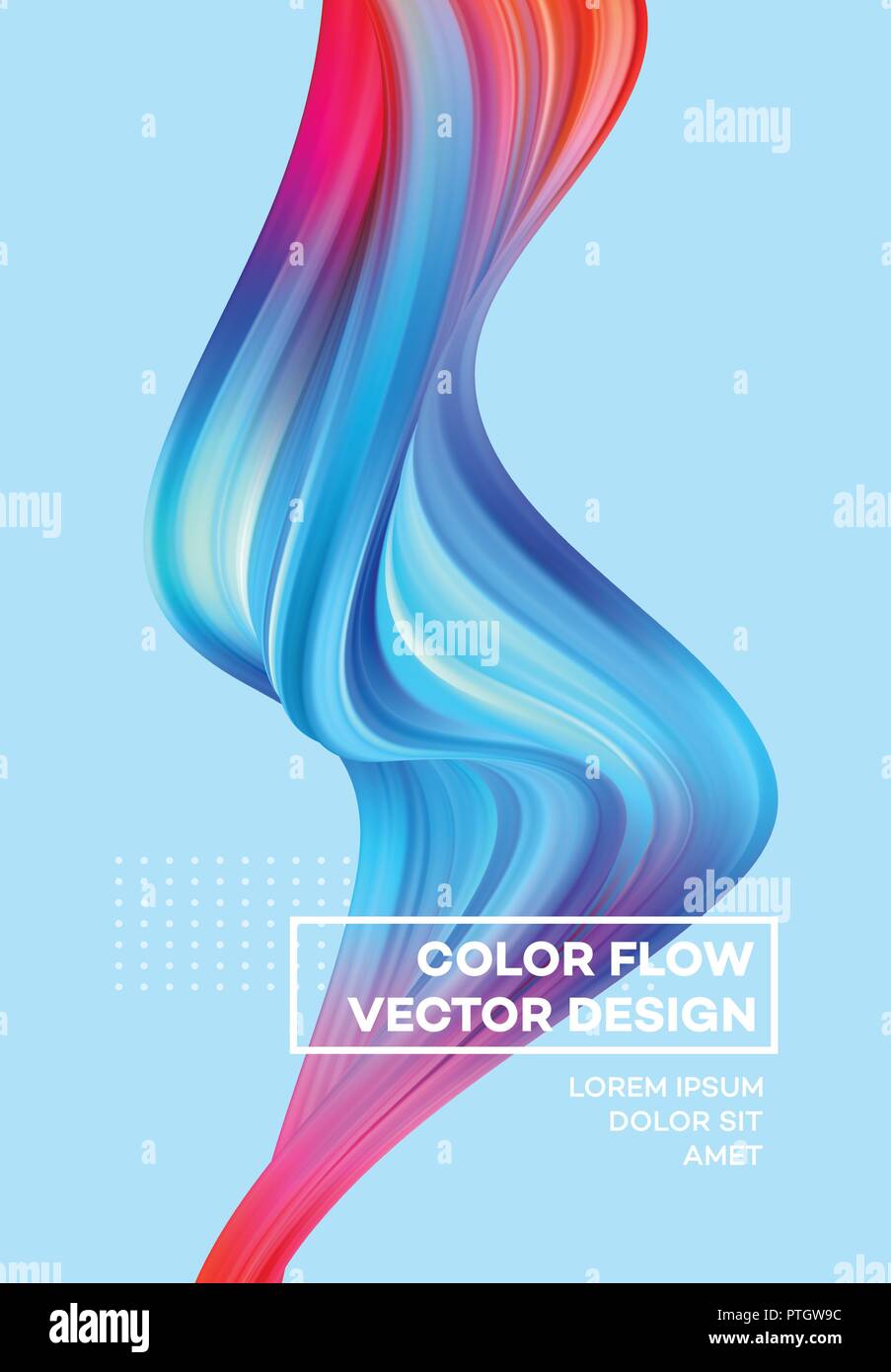 Modern colorful flow poster. Wave Liquid shape in color background. Art ...