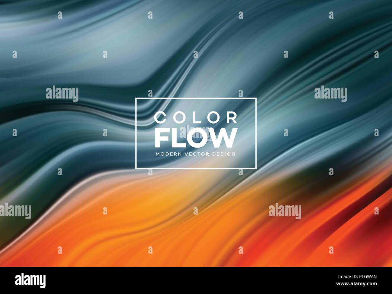 Modern colorful flow poster. Wave Liquid shape in color background. Art ...