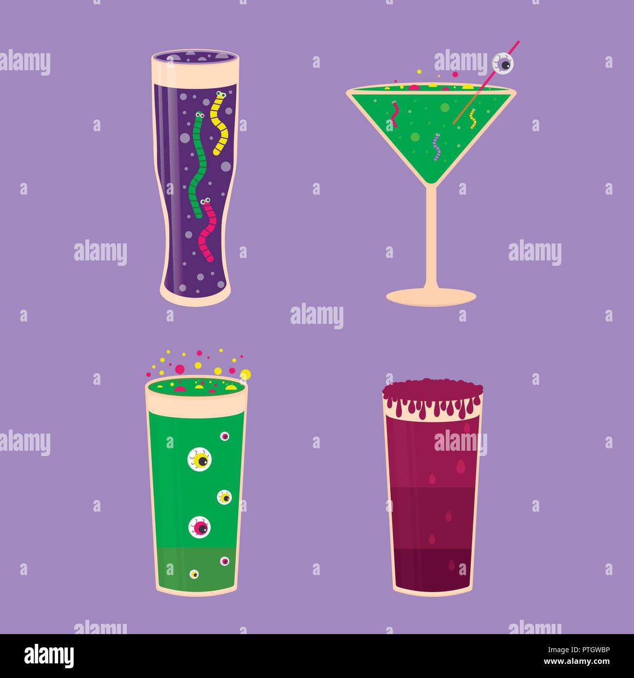 Creepy worms Stock Vector Images - Alamy