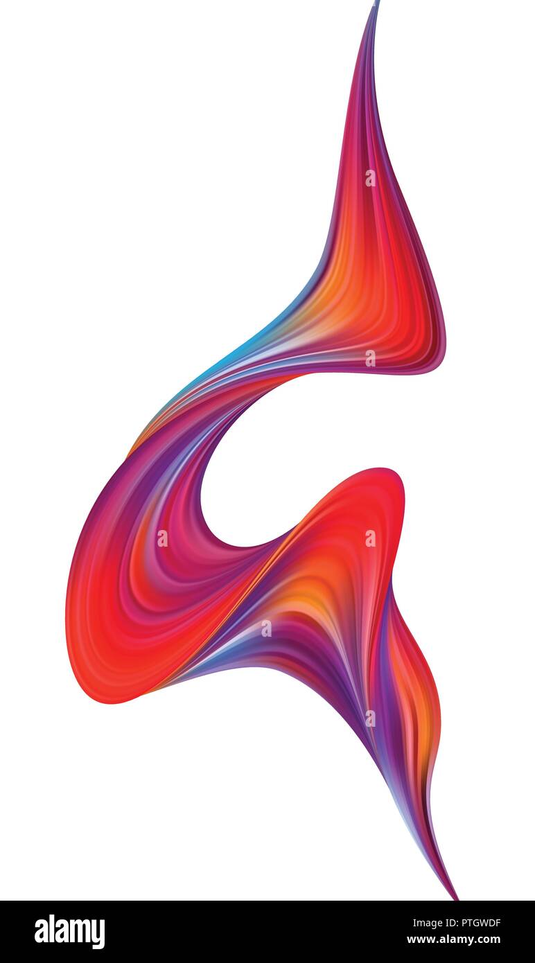 Modern colorful flow poster. Wave Liquid shape in color background. Art ...
