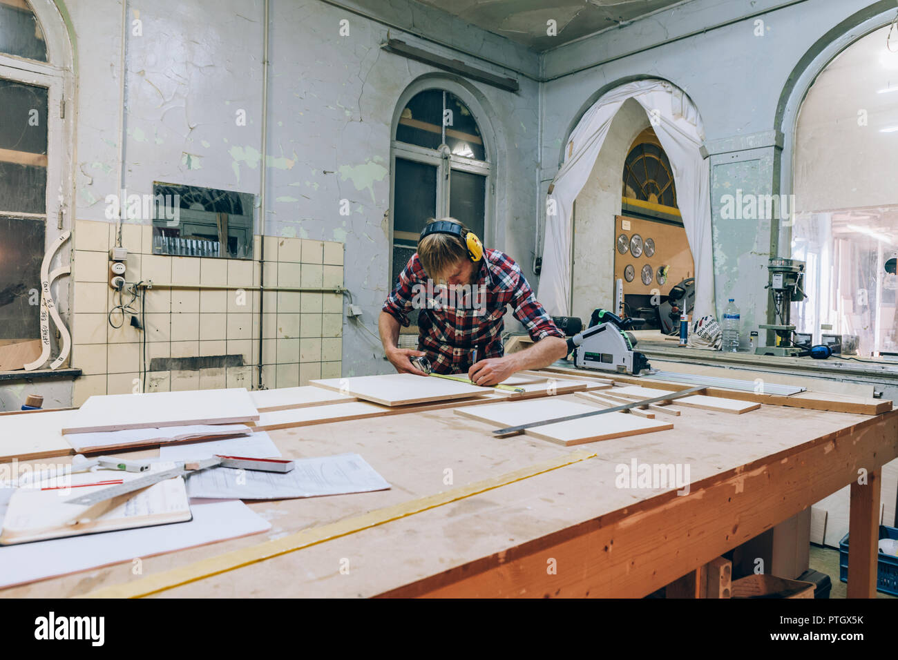 craftsman at work in his workshop Stock Photo - Alamy