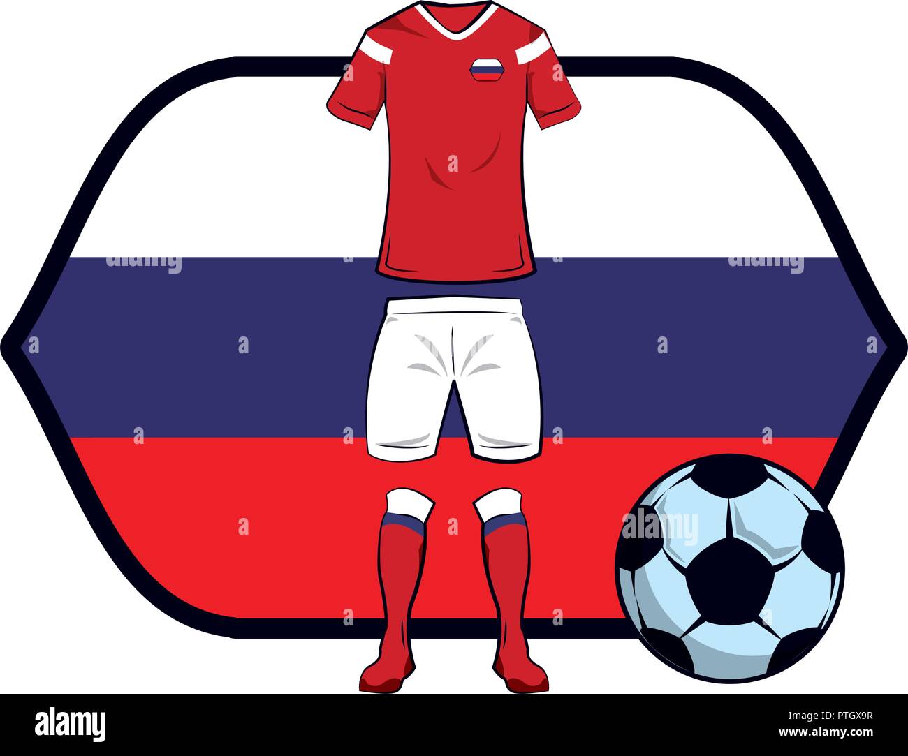Russia soccer uniform Stock Vector Image & Art - Alamy