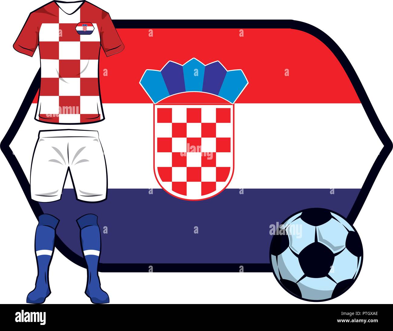 Croatia soccer uniform Stock Vector Image & Art - Alamy