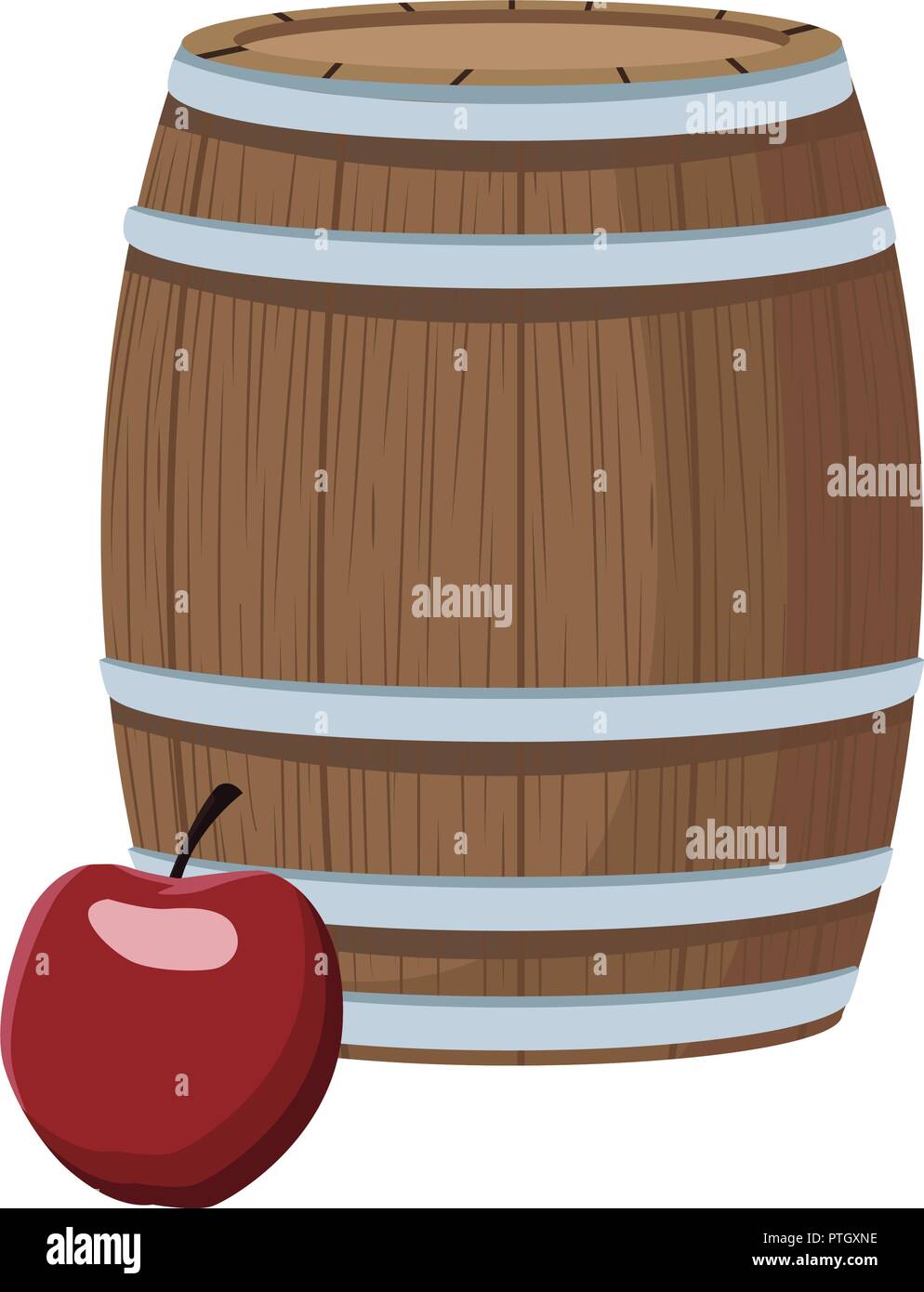 Wine barrel and apple Stock Vector Image & Art - Alamy