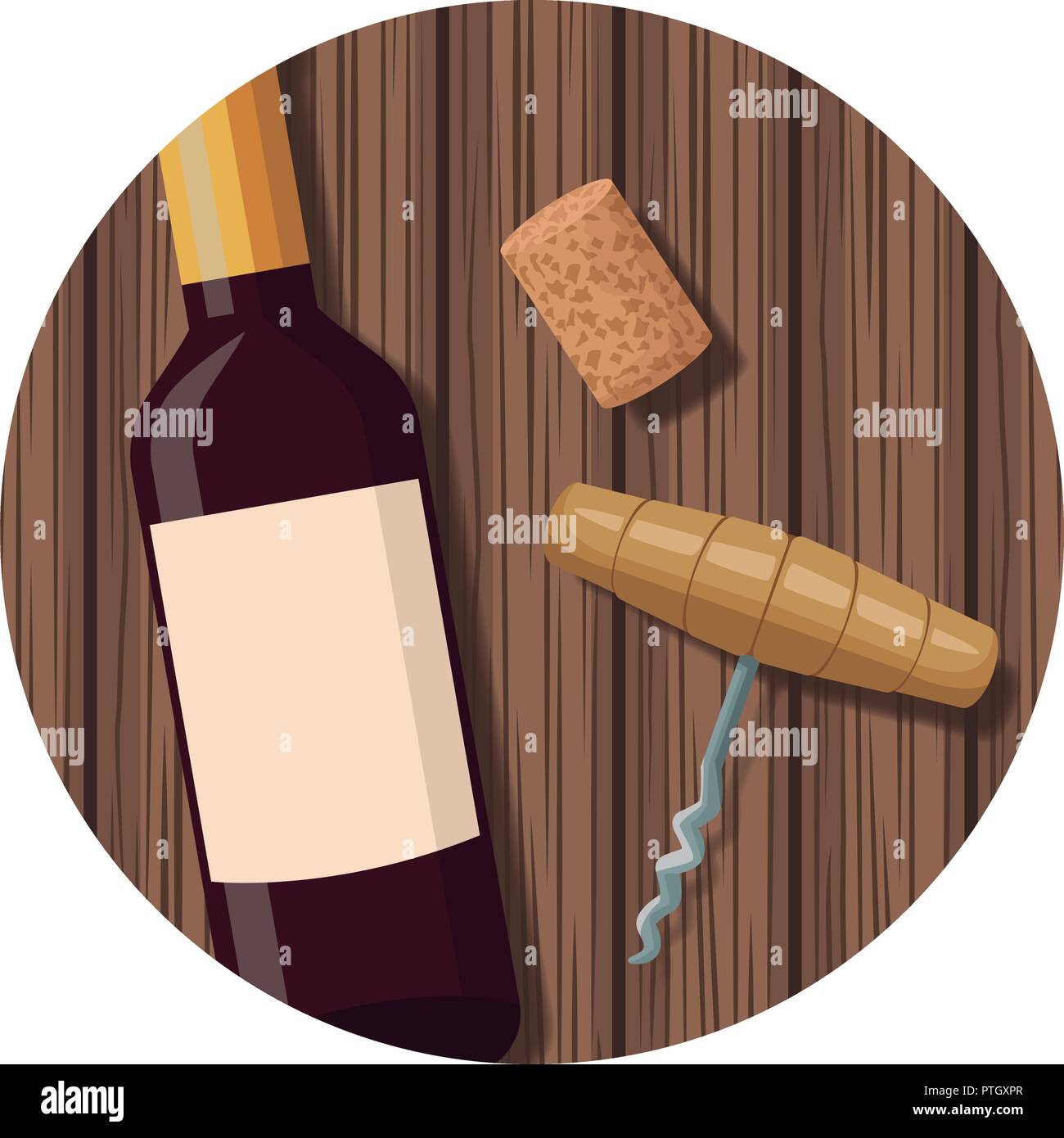 Gourmet vintage corkscrew wine Stock Vector Images - Alamy