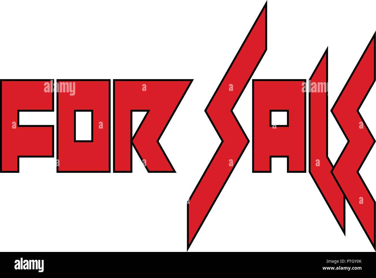 For sale text sign illustration on white background Stock Vector Image ...