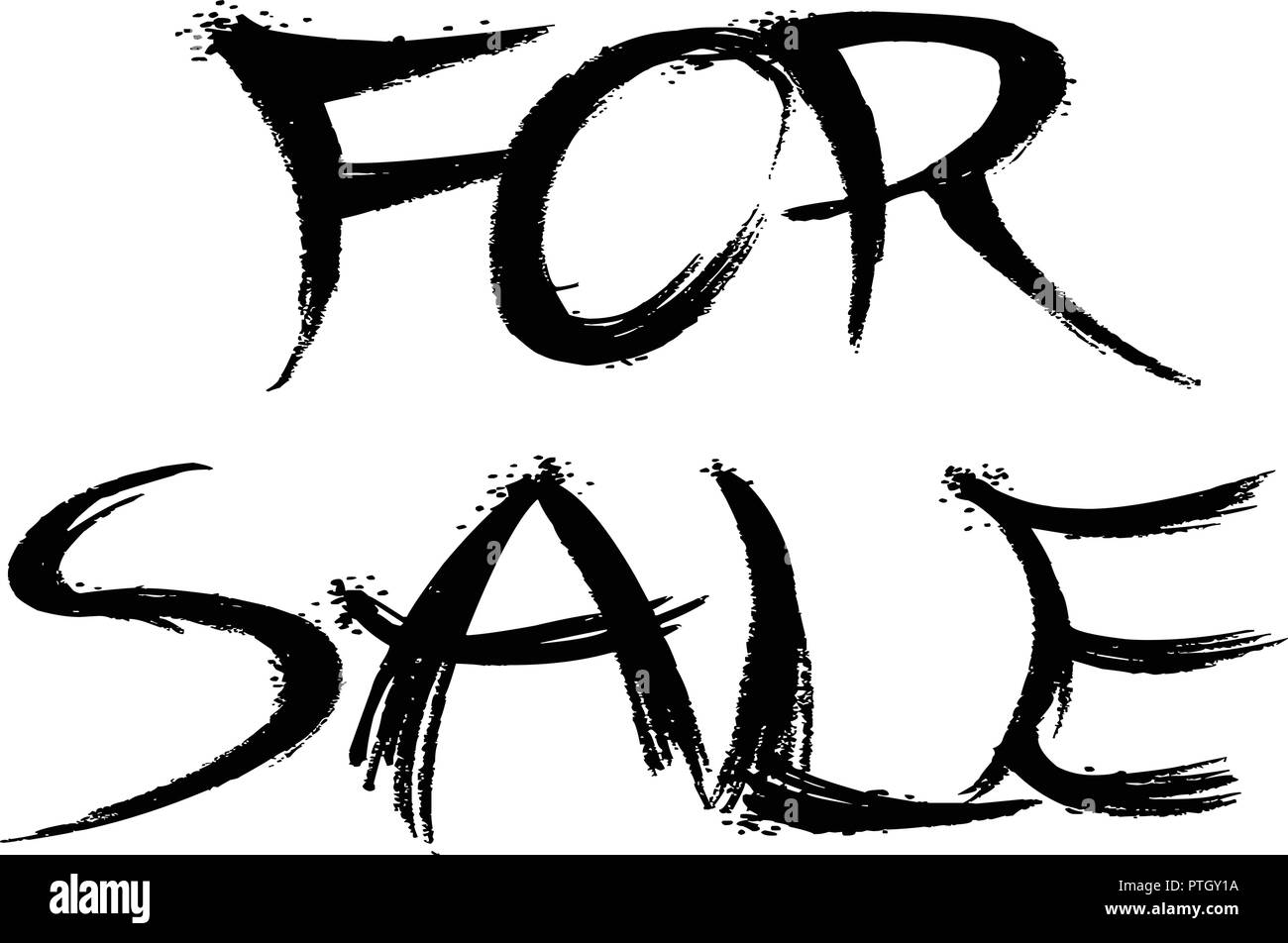 For sale text sign illustration on white background Stock Vector Image ...