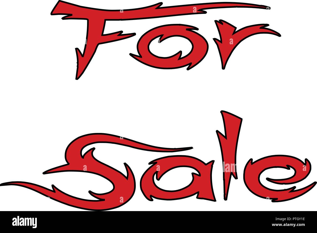 For sale text sign illustration on white background Stock Vector Image ...