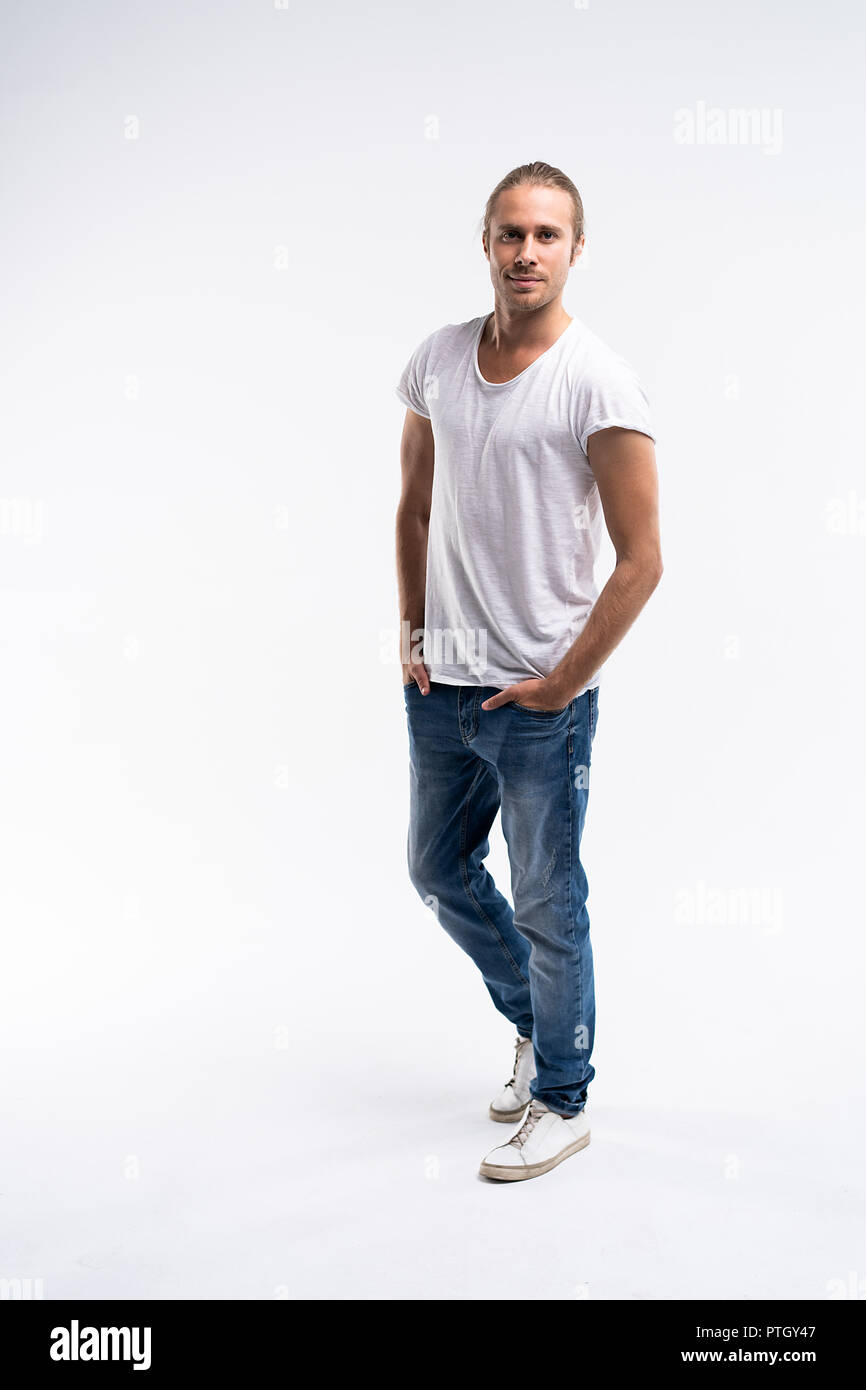 White guy full body hi-res stock photography and images - Alamy