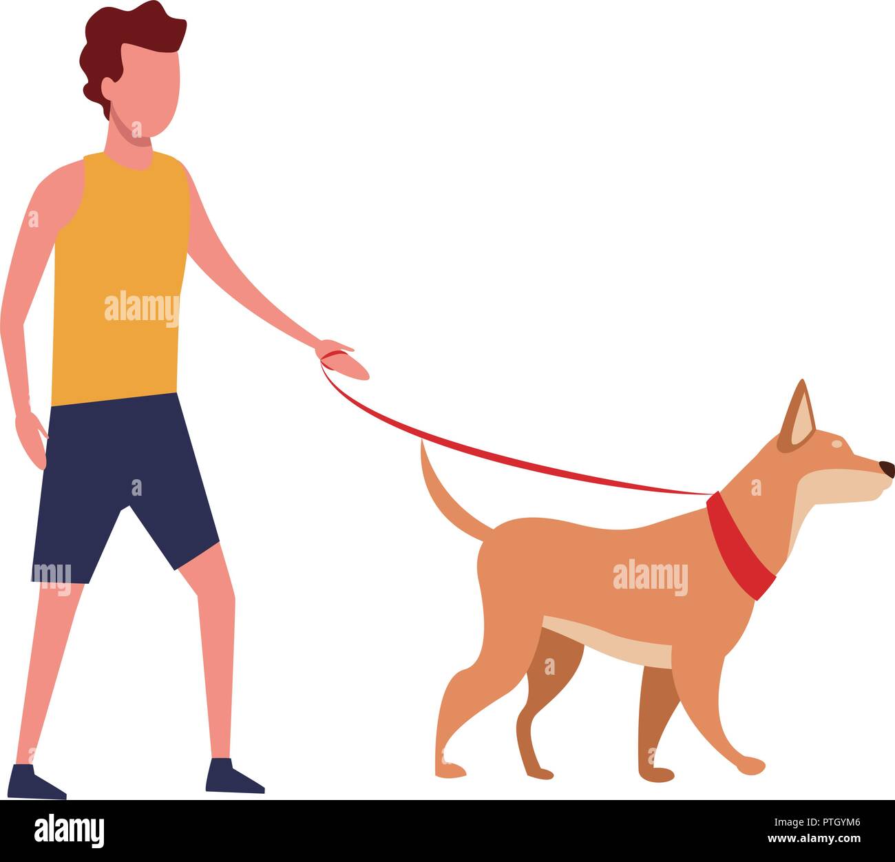 Man and dog Stock Vector Image & Art - Alamy