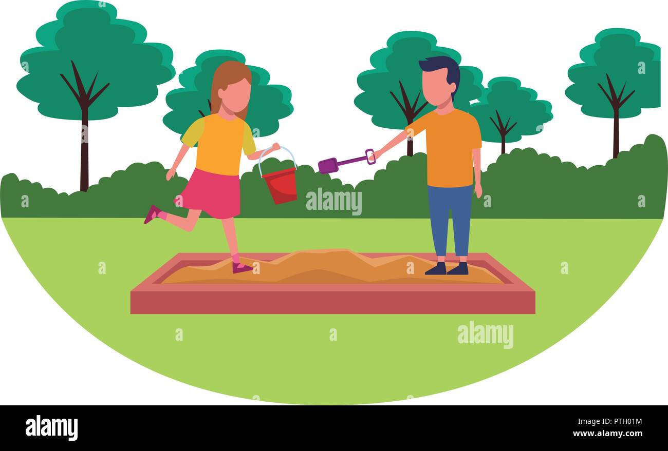 Kids playing at park Stock Vector Image & Art - Alamy