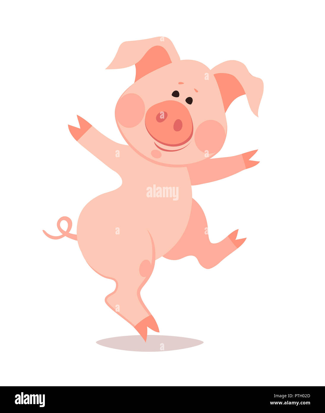 Dancing Pig Cartoon