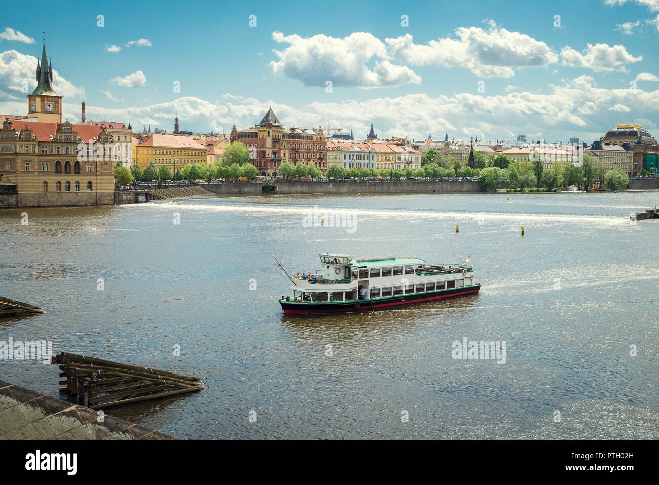 beautiful river in Prague Stock Photo - Alamy