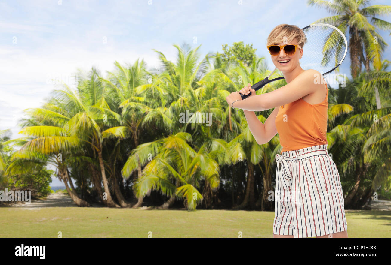Beach tennis woman hi-res stock photography and images - Alamy
