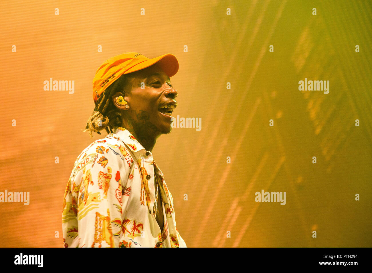 Denmark, Roskilde - June 29, 2016. The American rapper Wiz Khalifa ...