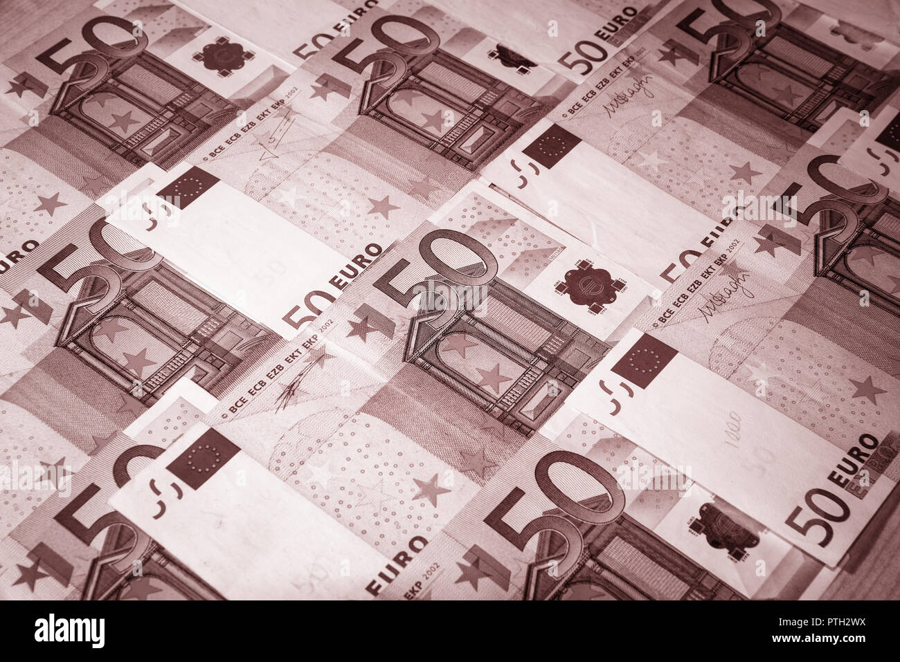 Fifty euro note pile hi-res stock photography and images - Alamy