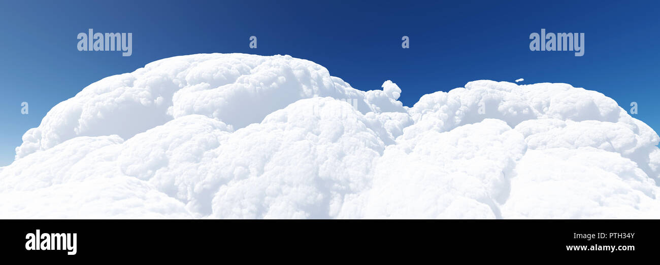 Blue sky background with clouds 3d render Stock Photo - Alamy