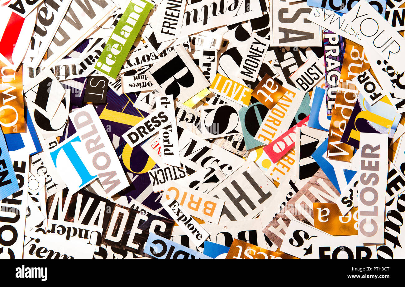 Letter collage hi-res stock photography and images - Alamy