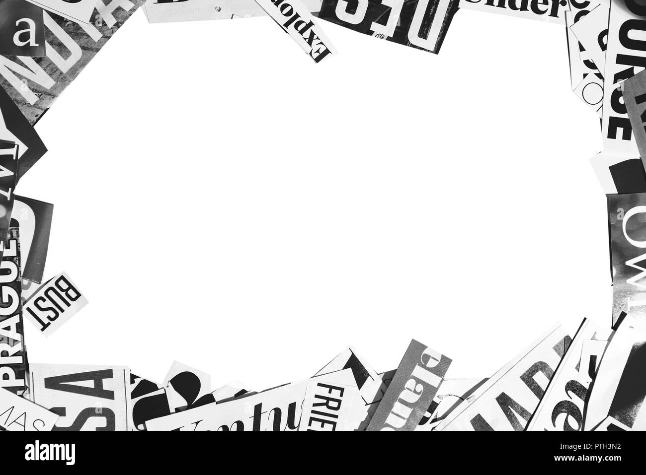 Abstract paper cut style Black and White Stock Photos & Images - Alamy