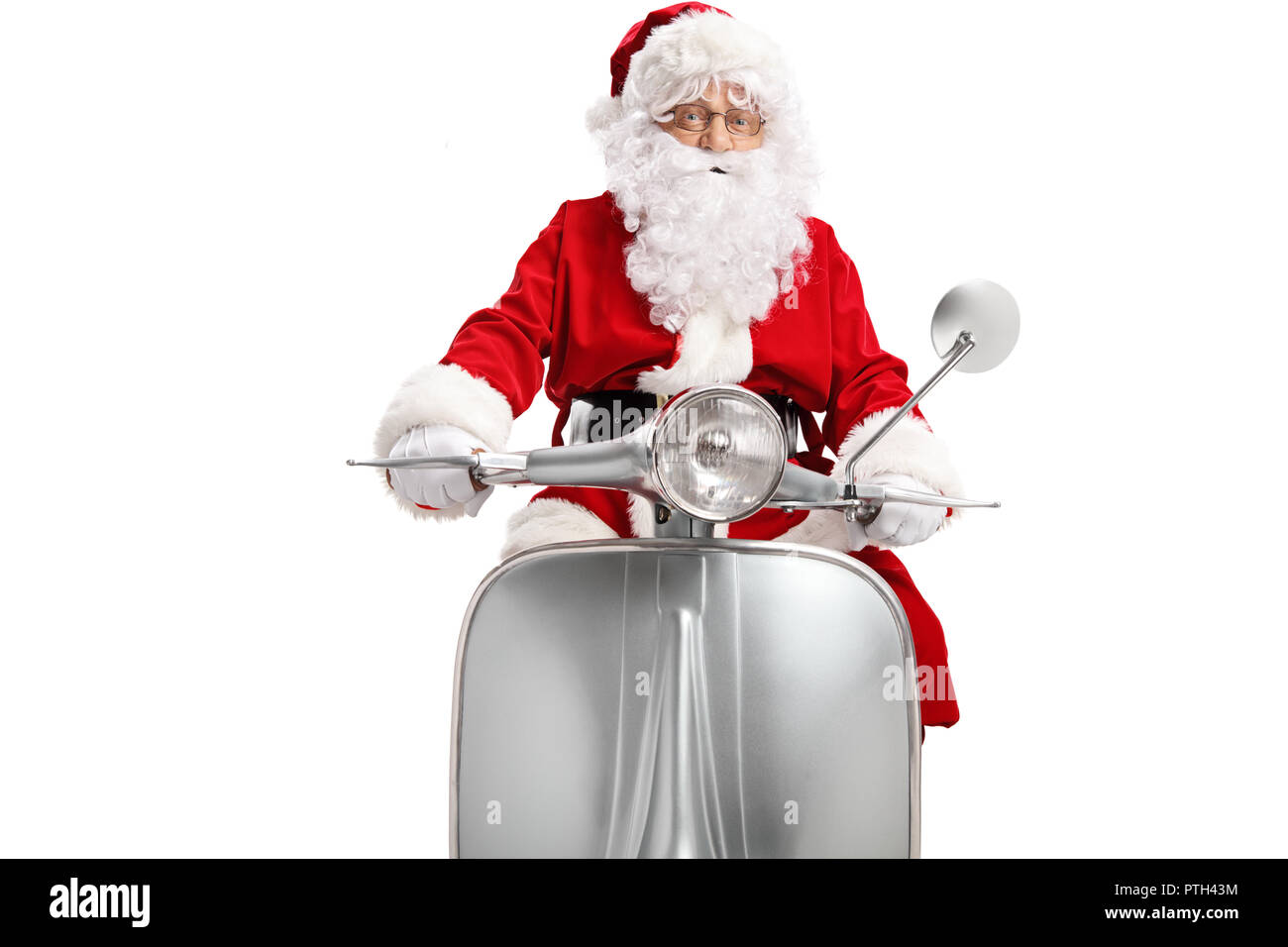 Santa claus on scooter hi-res stock photography and images - Alamy
