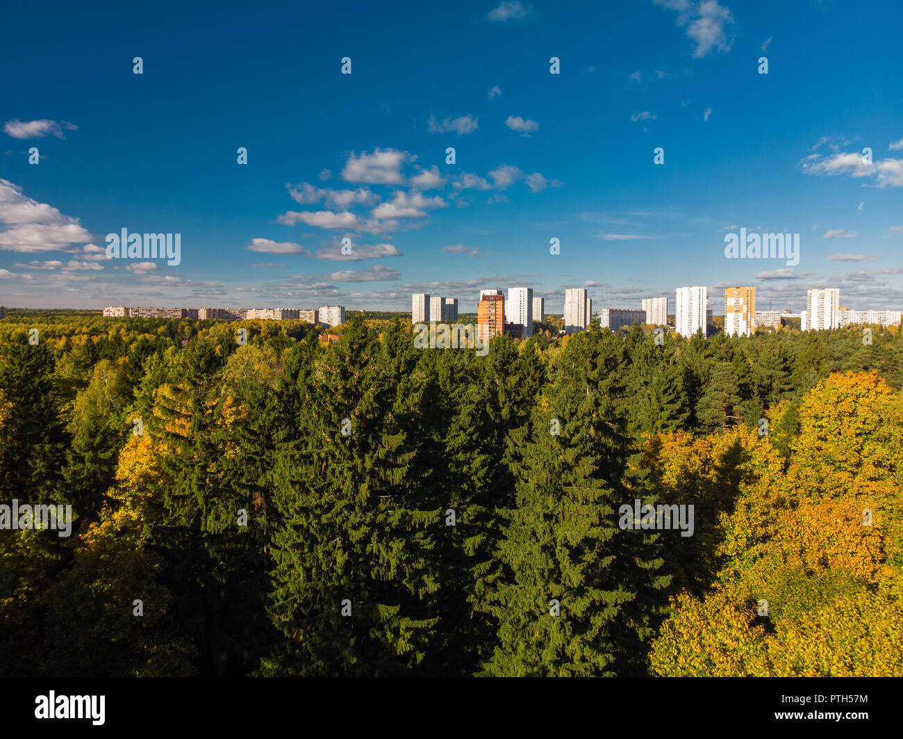 Russia. sleeping area of Moscow surrounded by forests Stock Photo - Alamy