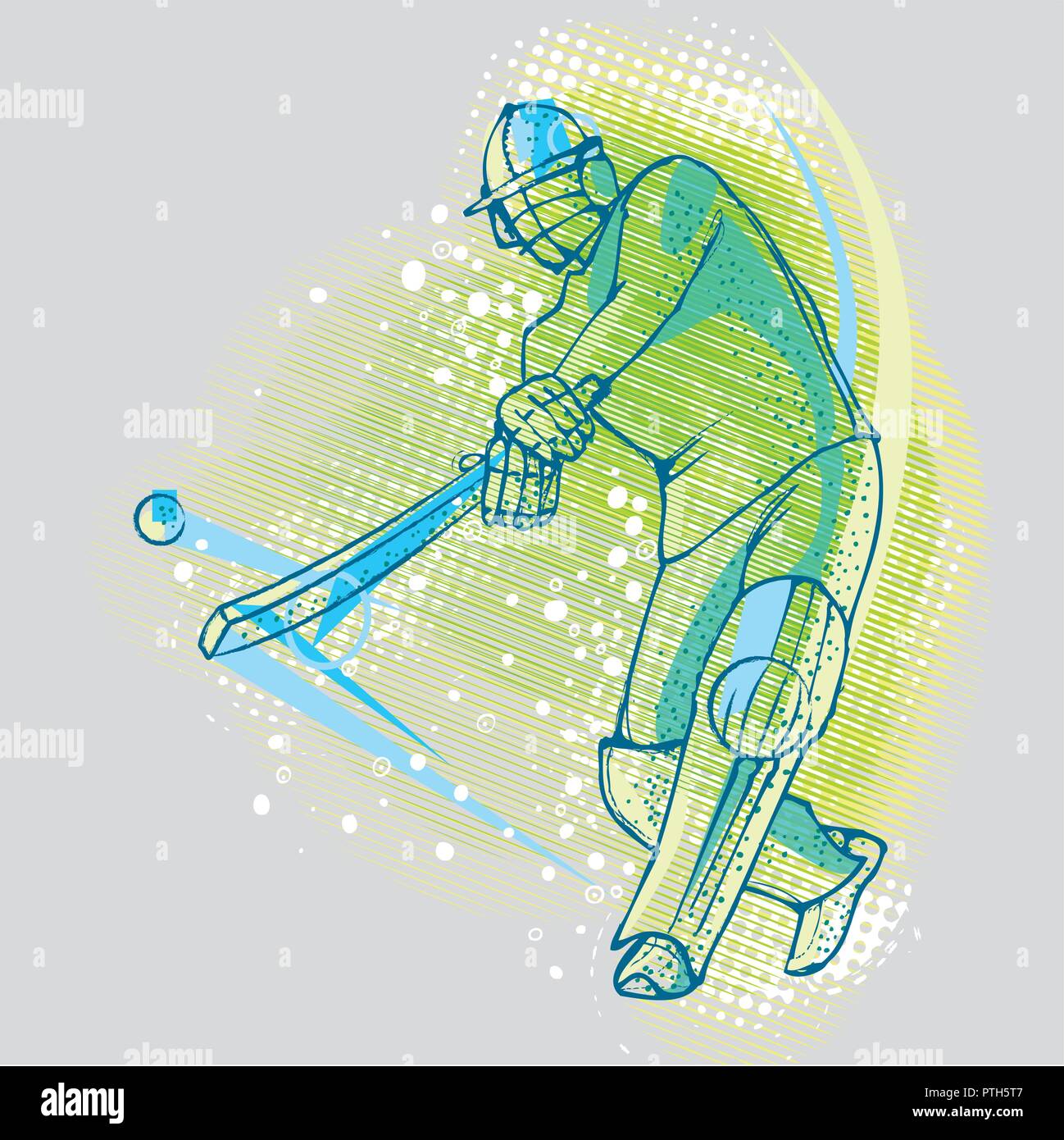 Cricket player on graphics background, vector image Stock Vector Image ...