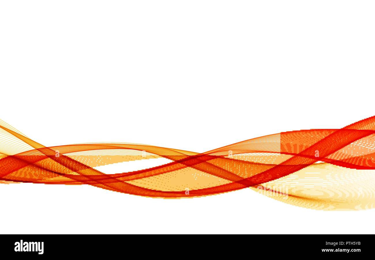 Abstract Vector Background With Orange Smooth Color Wave Stock Vector