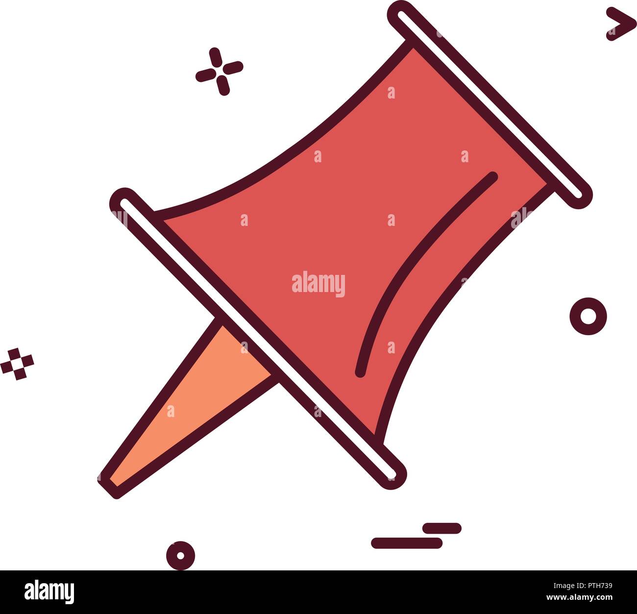 Pinned icon design vector Stock Vector Image & Art - Alamy