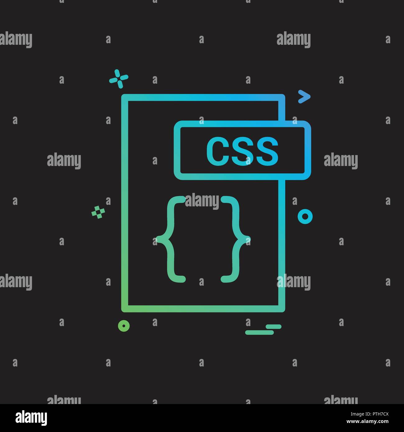 Css File Format Icon Vector Design Stock Vector Image And Art Alamy 9885