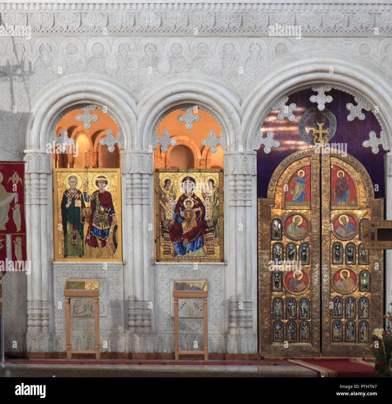 Georgia, Tbilisi, Holy Trinity Cathedral, Georgian Orthodox Stock Photo ...