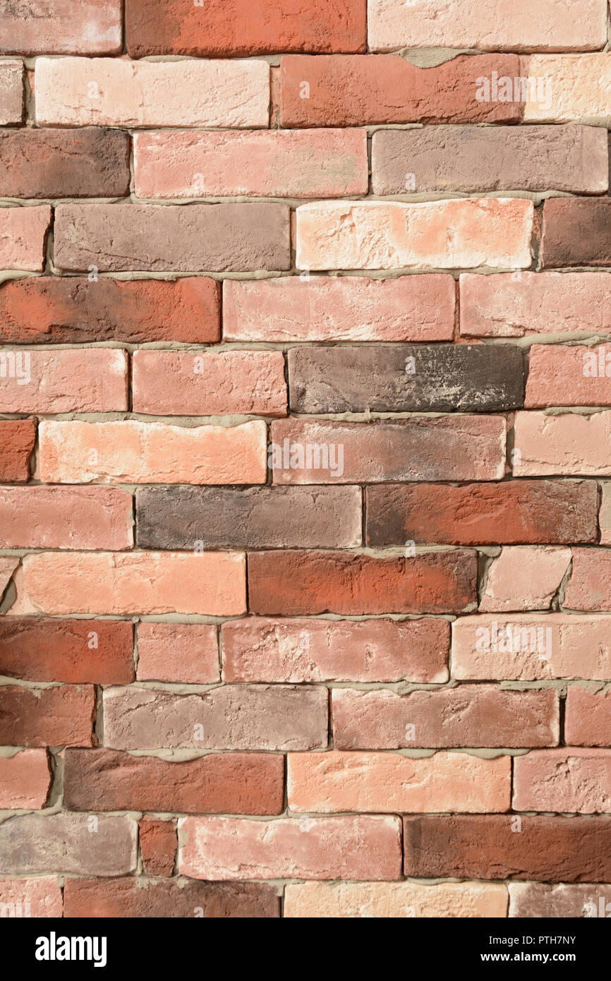 Rusty old urban brick pattern textured design, vertical Stock Photo - Alamy