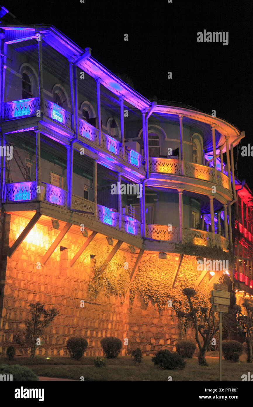 Georgia, Tbilisi, balconies, traditional architecture Stock Photo - Alamy